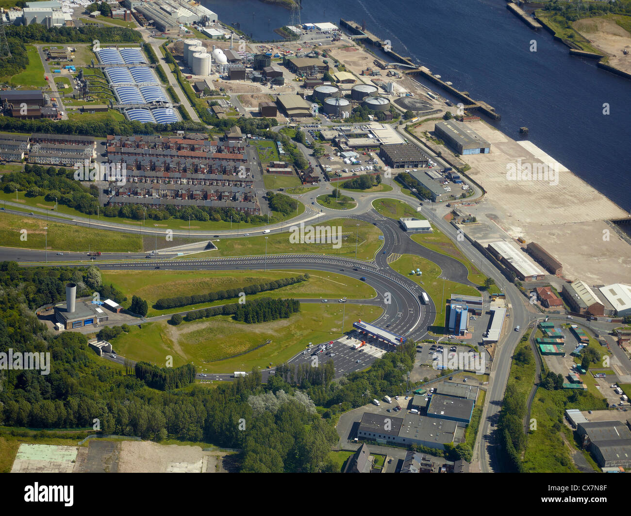 Entrance to Tyne Tunnel, Wallsend, Newcastle upon Tyne, North East ...