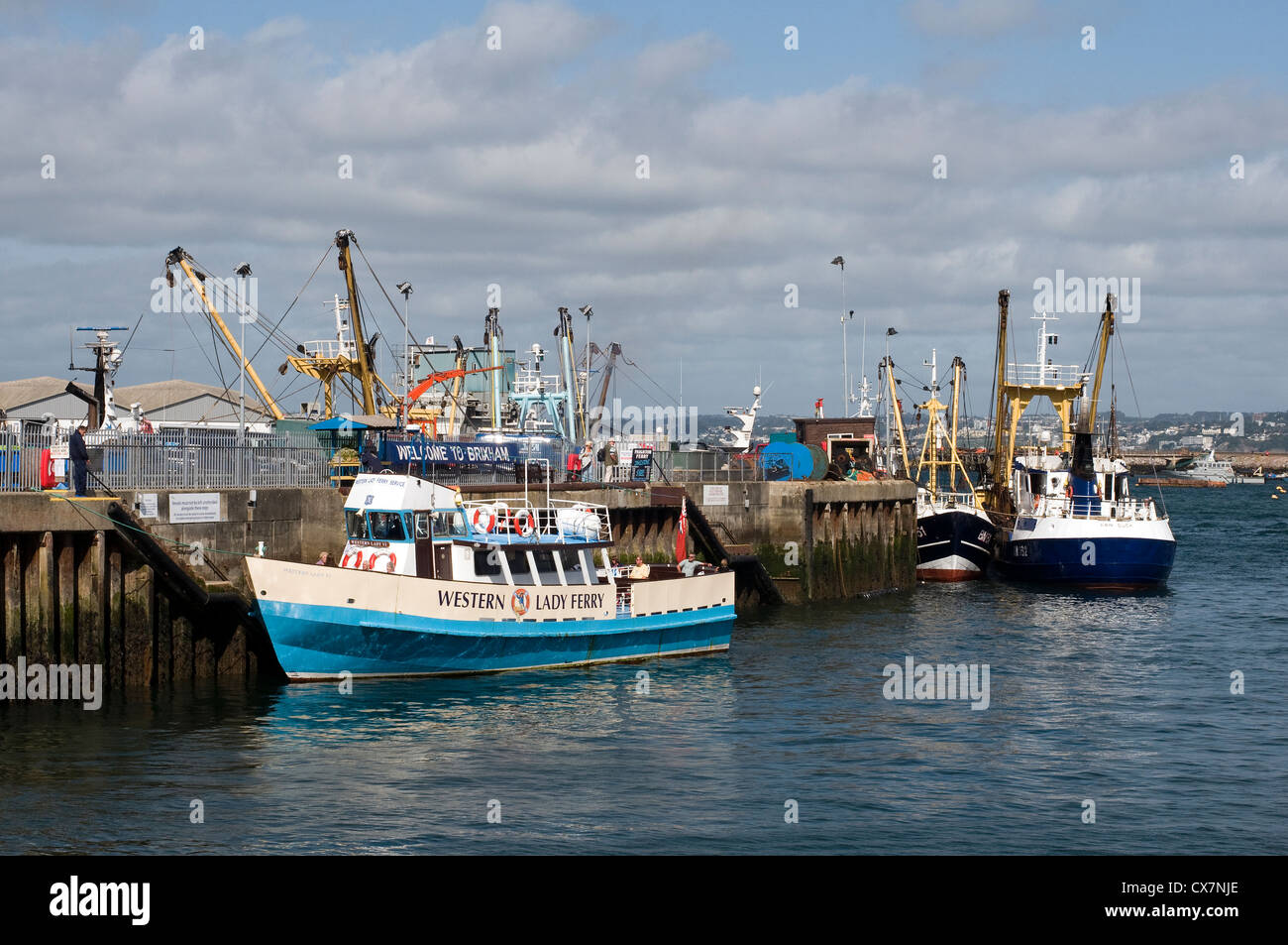western lady ferry in Brixham Harbour,boat, breakwater, brixham, coast ...