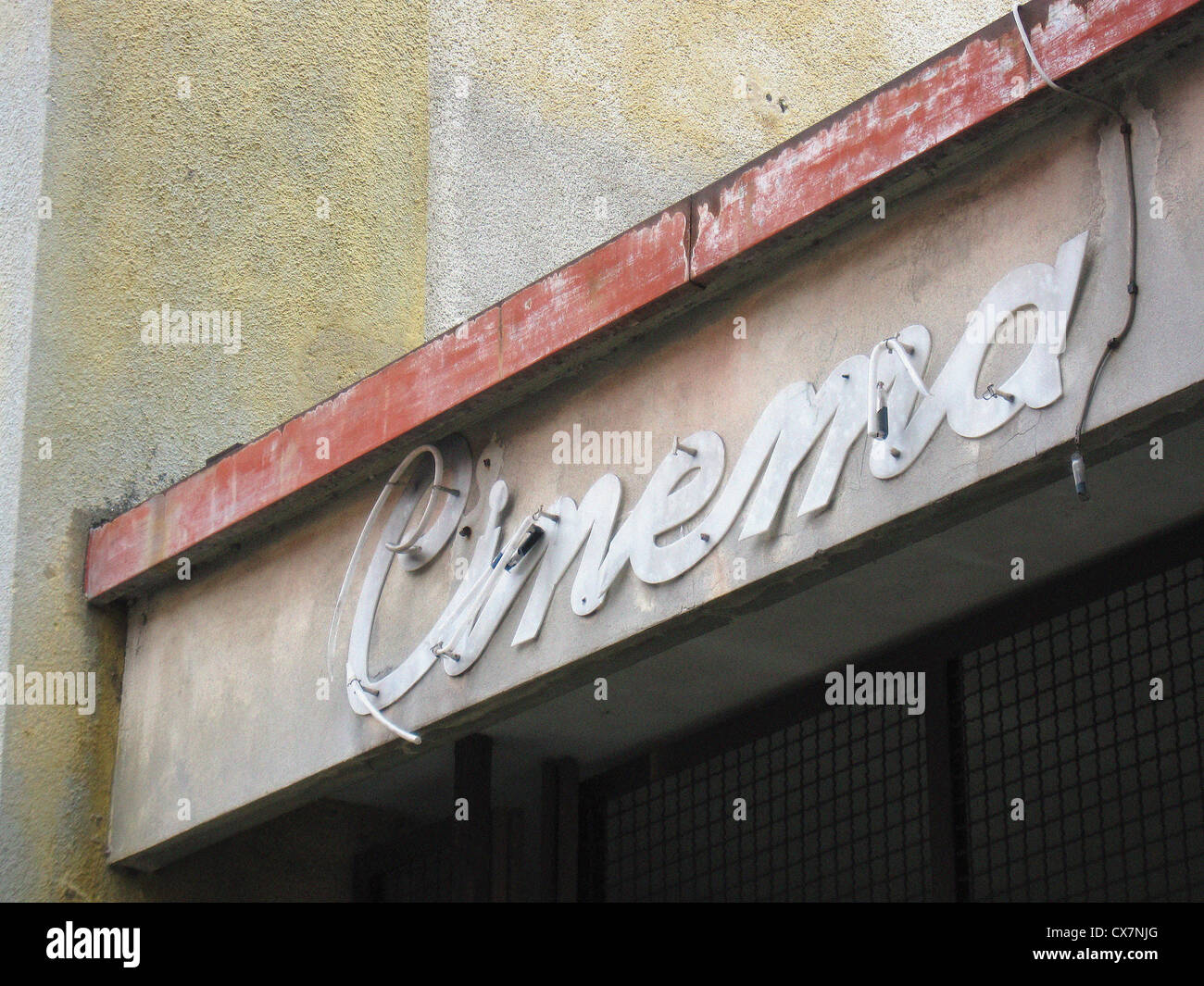 Old cinema sign Stock Photo - Alamy