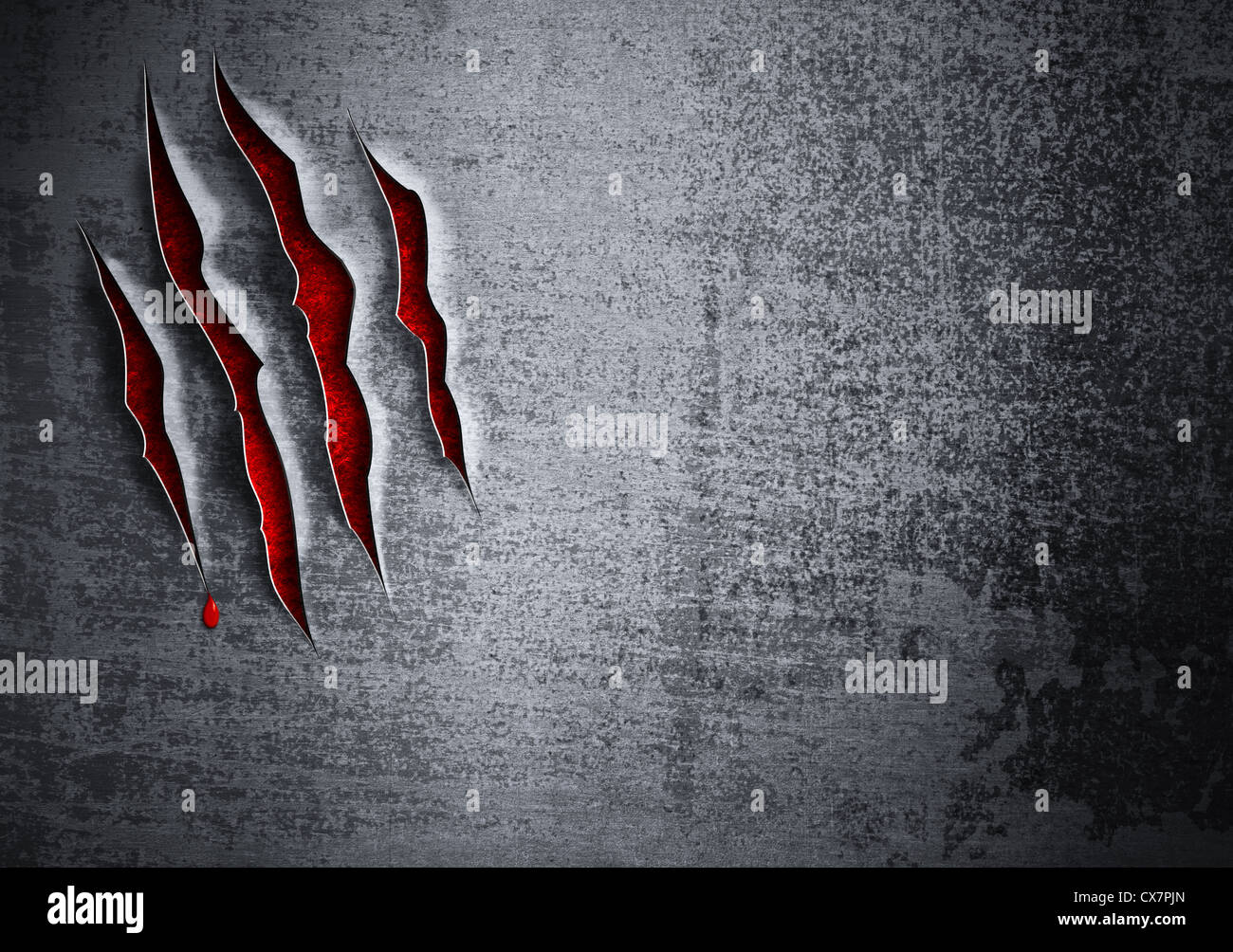 Damaged grunge metal wall concept Stock Photo - Alamy
