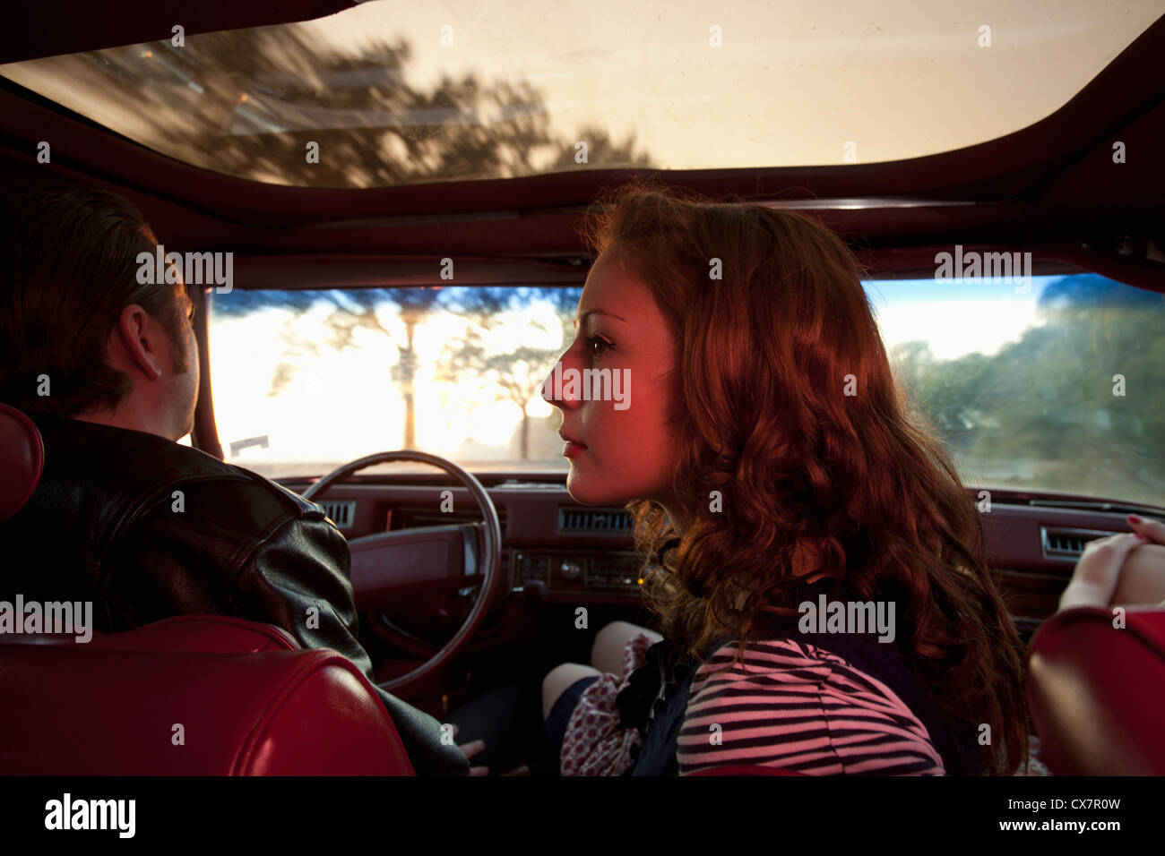 Rockabilly couple car hi-res stock photography and images - Alamy