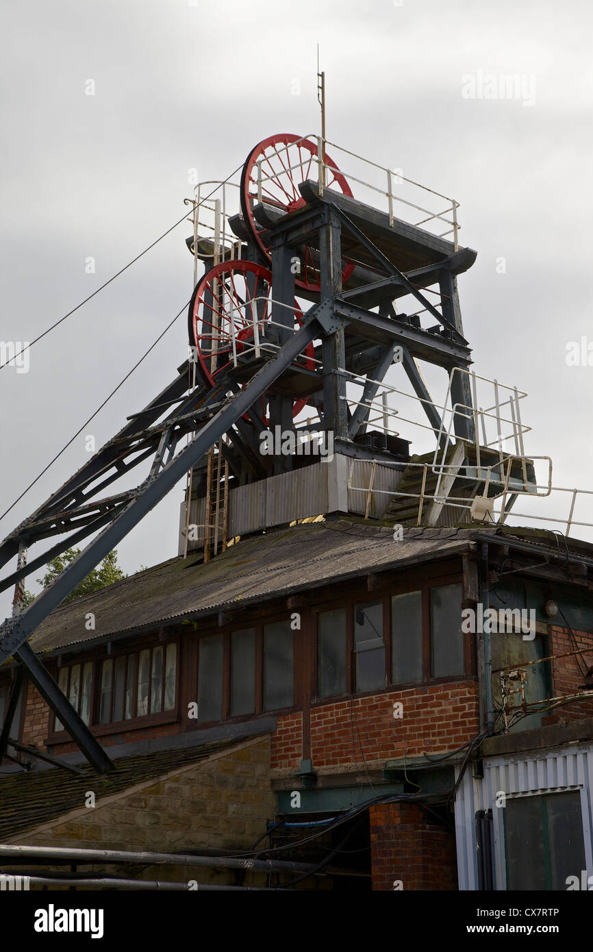 Pit head winding gear Stock Photo - Alamy