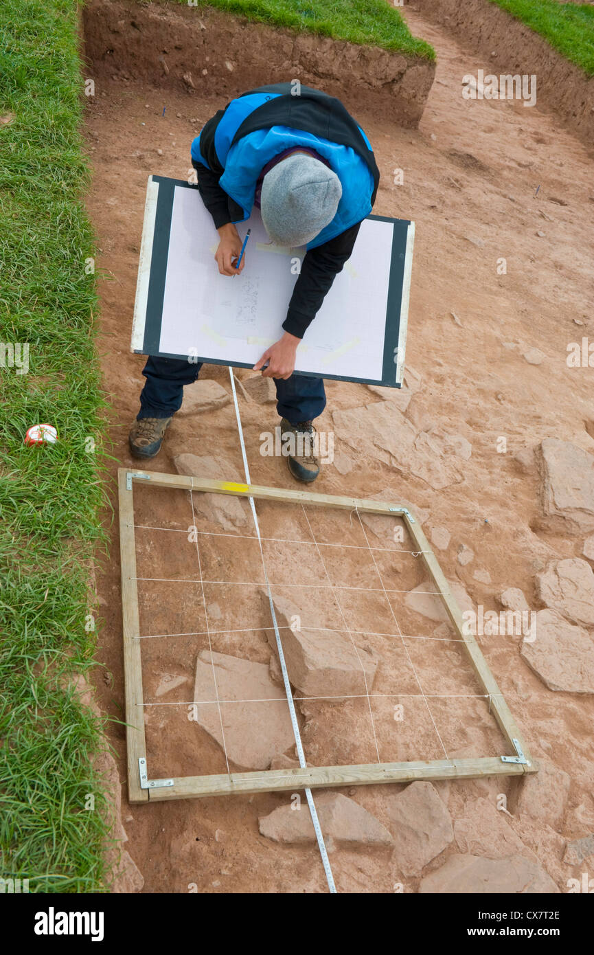 Archaeologists At Work On A Dig Site High Resolution Stock Photography ...