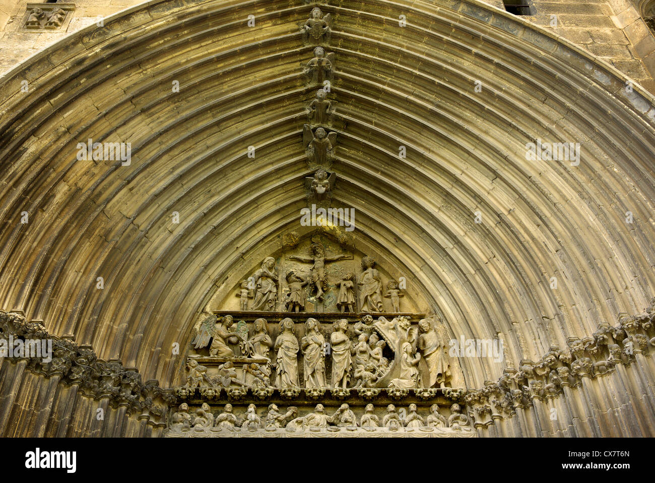 The church of the Holy Sepulchre in Estella (Lizarra), Spain Stock ...