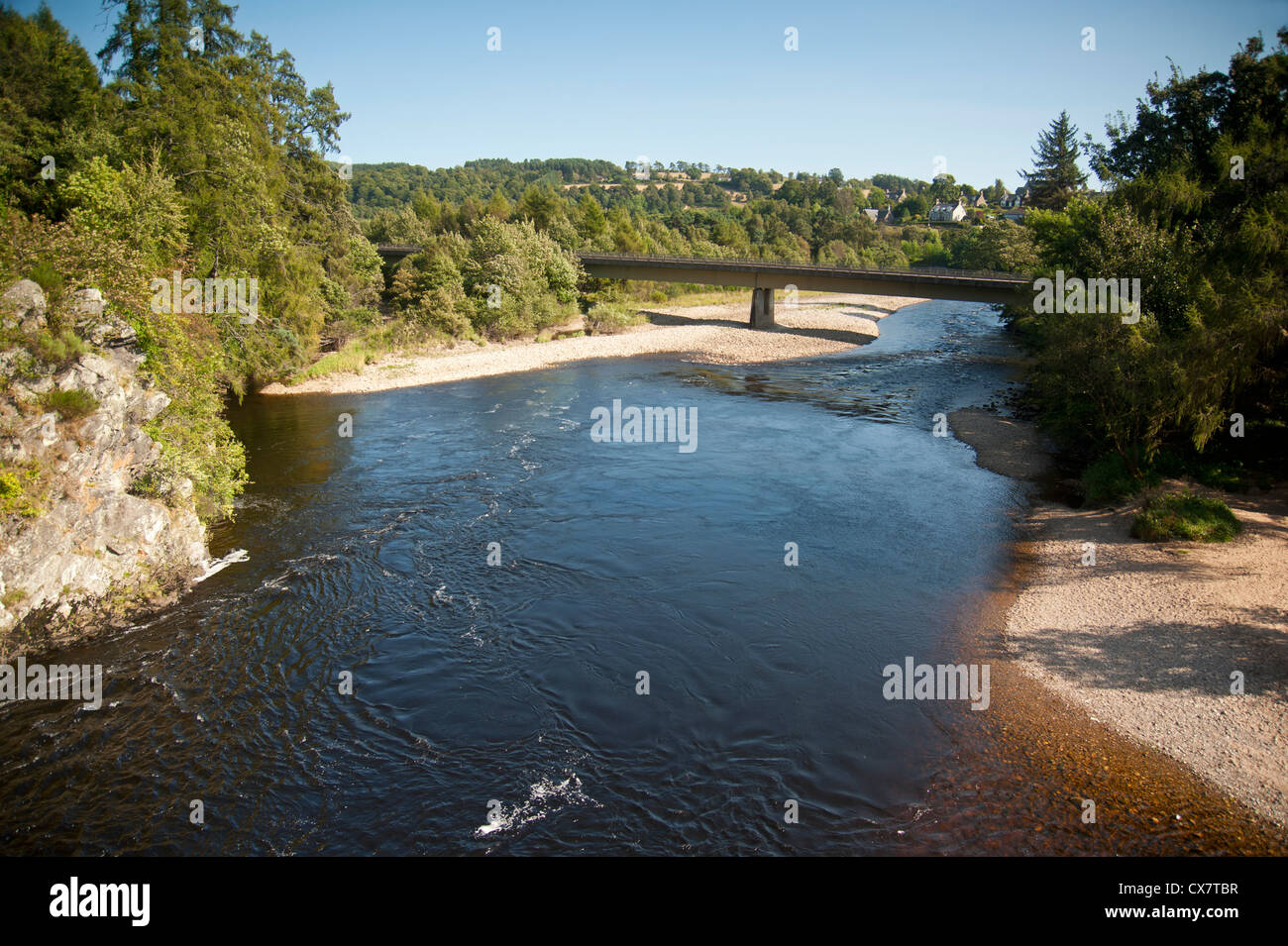 The lower raeches of the River Spey at Craigellachie, Morayshire ...