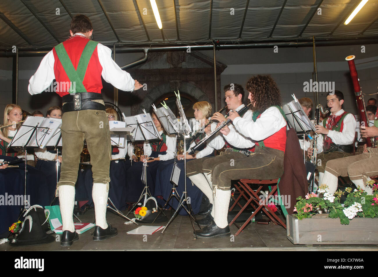 Lienz, Tyrol, Austria Tyrolean musicians in trditional dress Stock ...