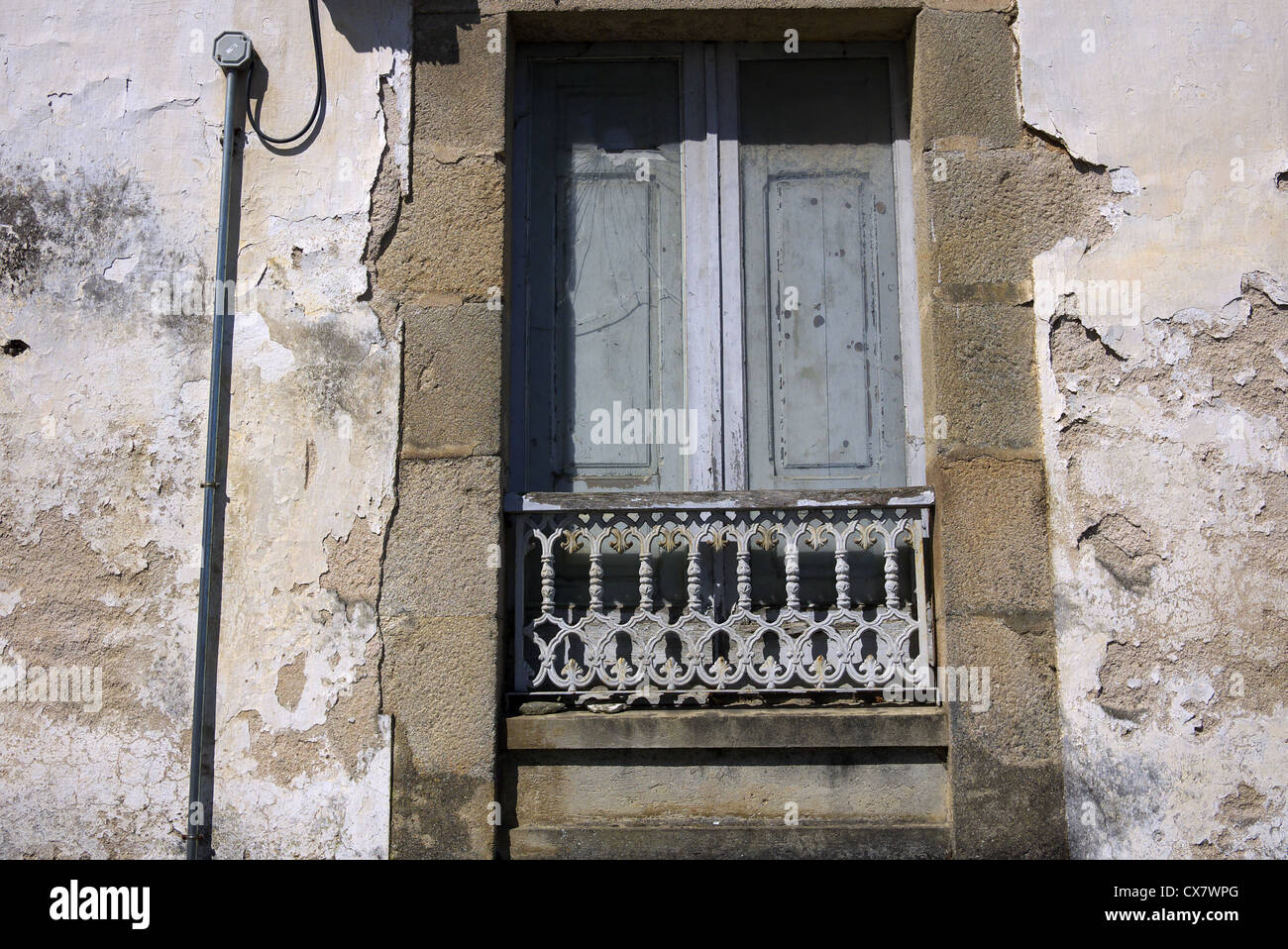 Window shutters and balcony, Galicia, Spain Stock Photo - Alamy