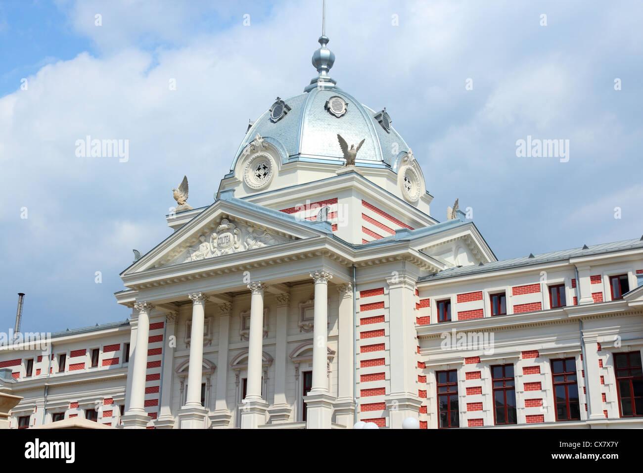 Bucharest, capital city of Romania. Famous Coltea Hospital building ...