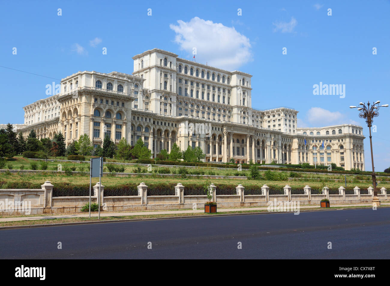 Bucharest, capital city of Romania. Palace of the Parliament (Romanian ...