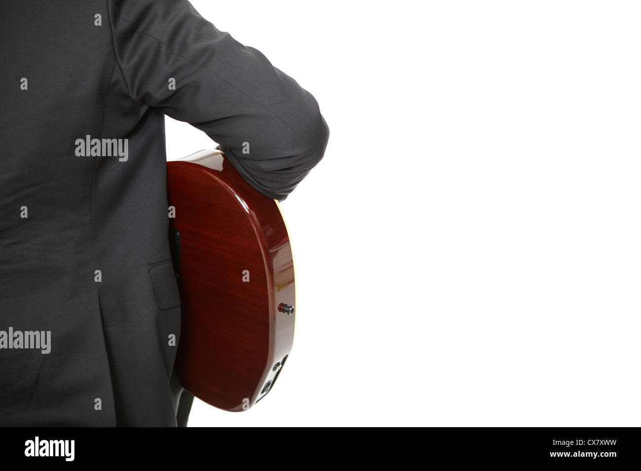 Backside of a Guitarplayer Stock Photo - Alamy