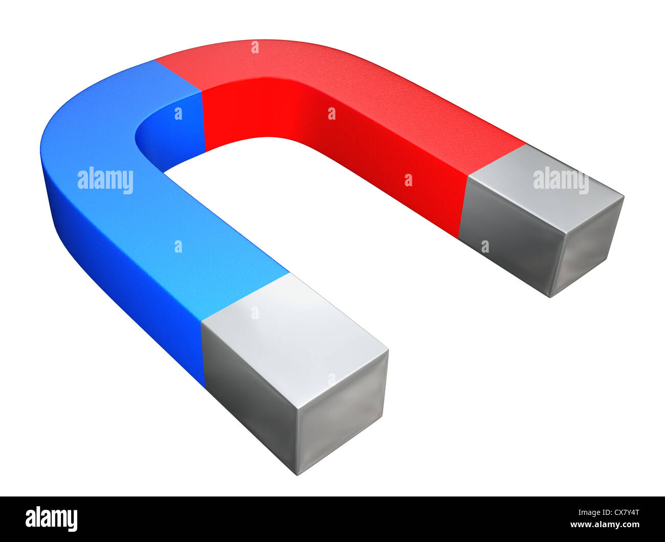Horseshoe magnet - isolated on white background Stock Photo - Alamy