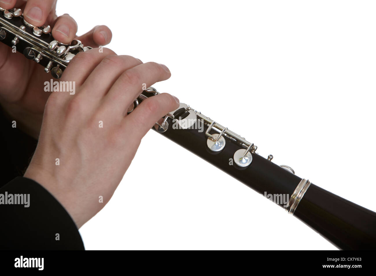 Hands playing clarinet close up hi-res stock photography and images - Alamy