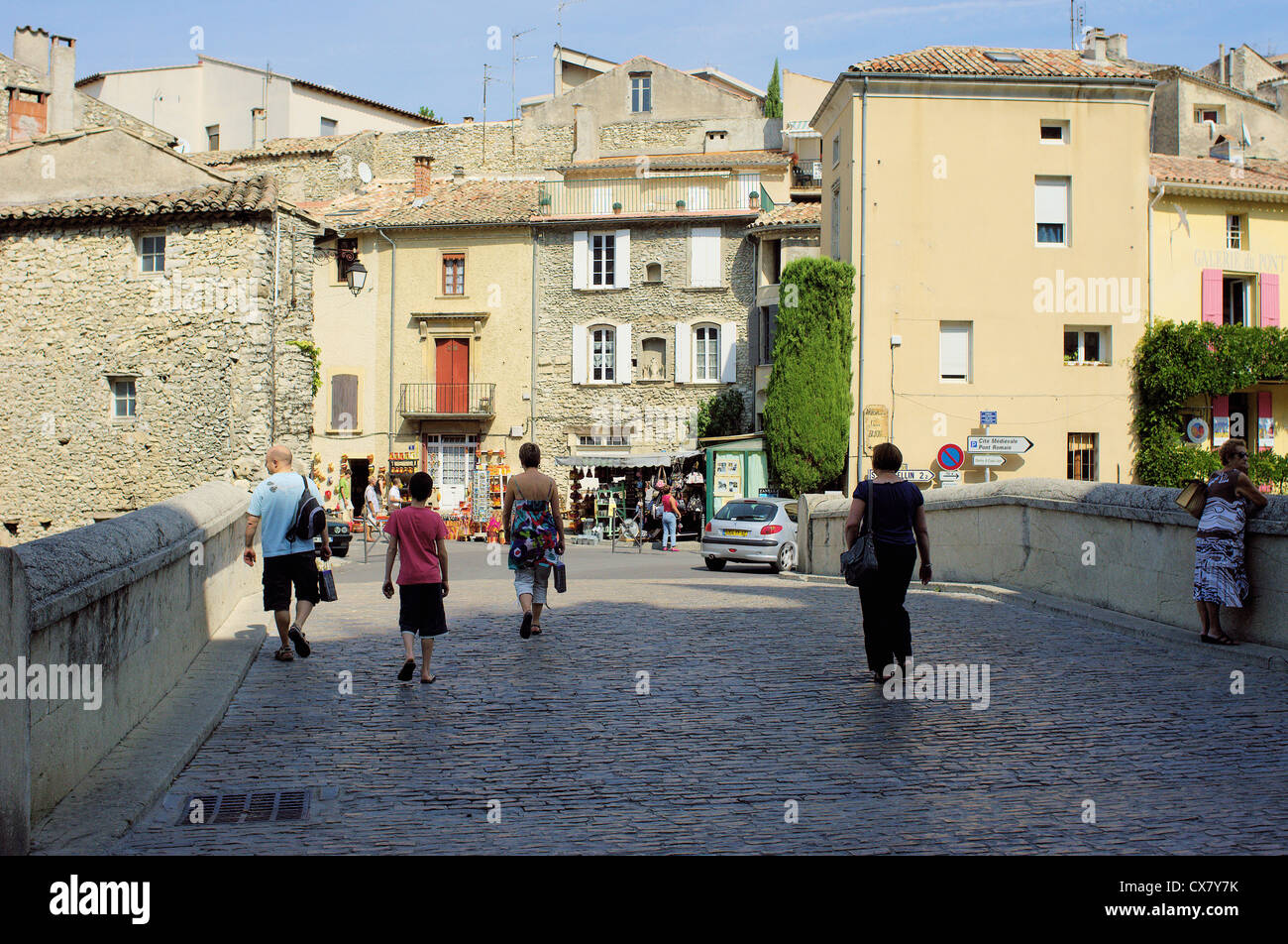 Ancient Roman bridge Vaison la Romaine Vaucluse Provence France Stock ...