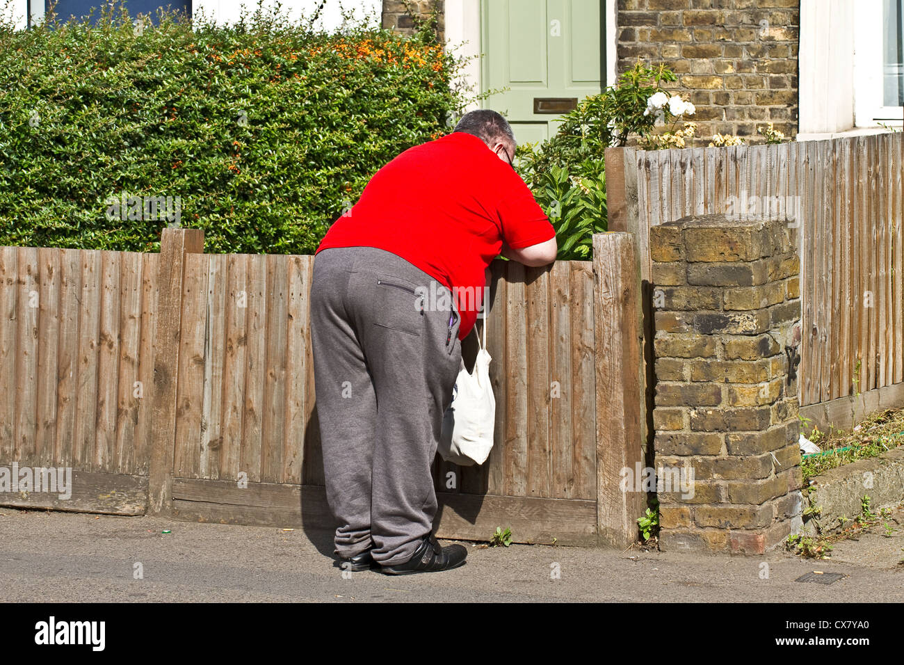 Heavyweight man pausing breath hi-res stock photography and images - Alamy