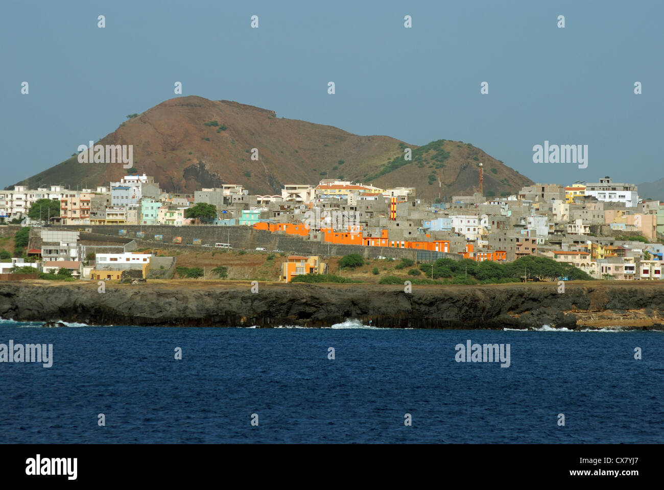 Praia, Santiago, Cape Verde. Rapid construction is occurring in Praia ...