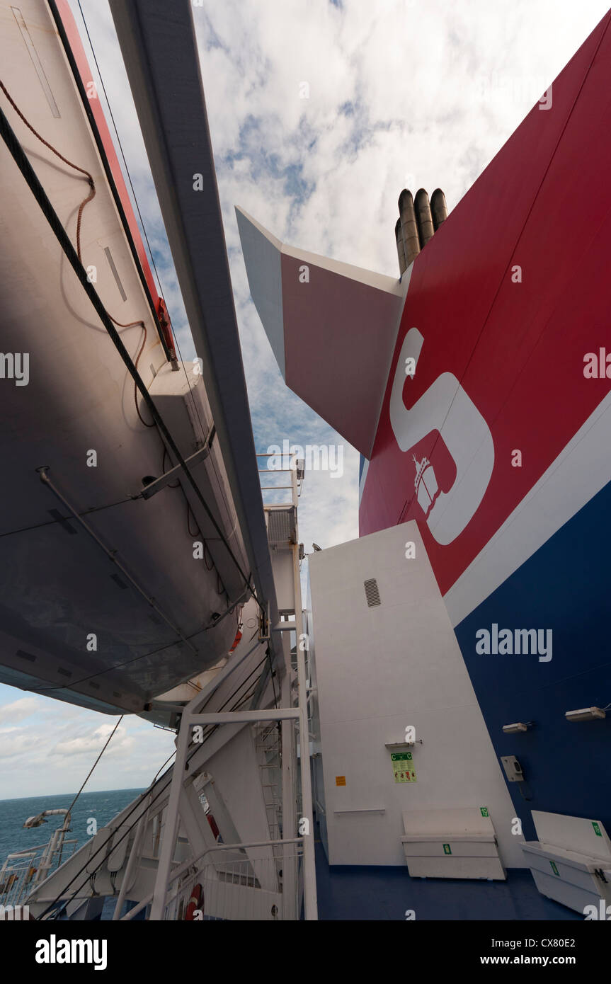 Funnel of Stena line super fast ferry Stock Photo - Alamy