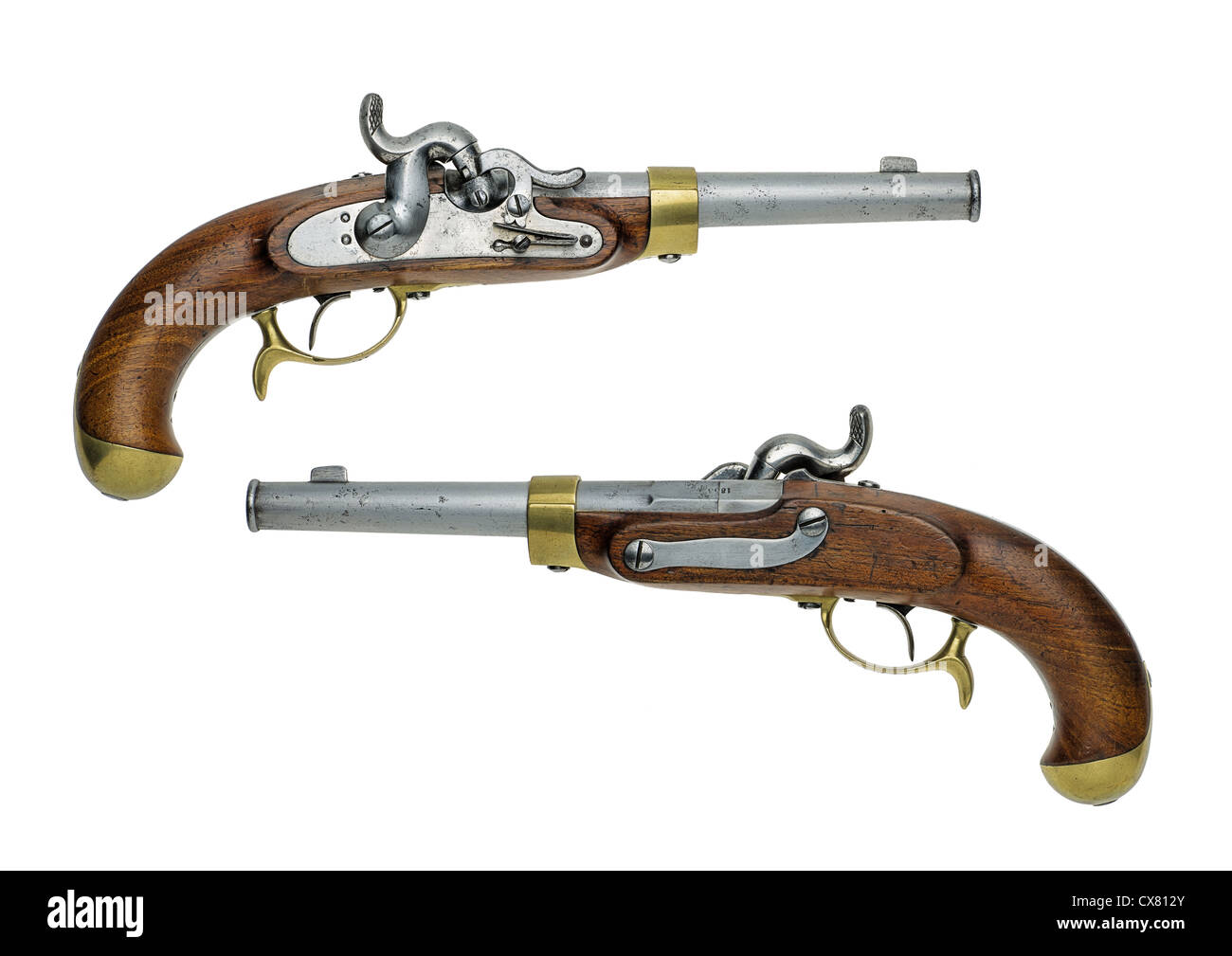 Prussian antique percussion pistol Stock Photo - Alamy