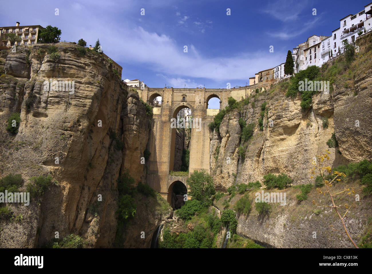 The bridge, Puente Nuevo, at Ronda, Andalucia, Spain Stock Photo - Alamy