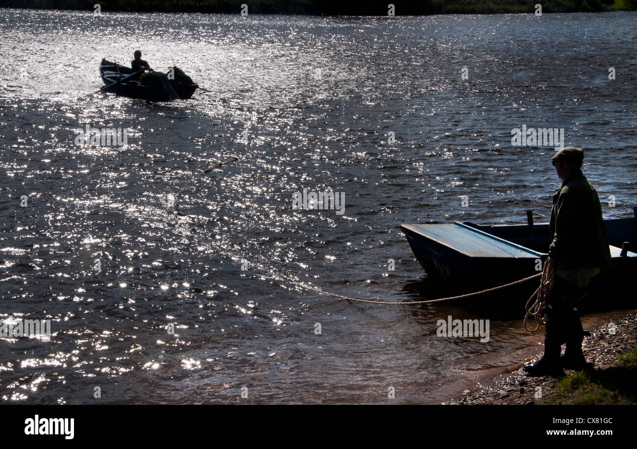 Salmon fishing on the River Tweed Stock Photo - Alamy