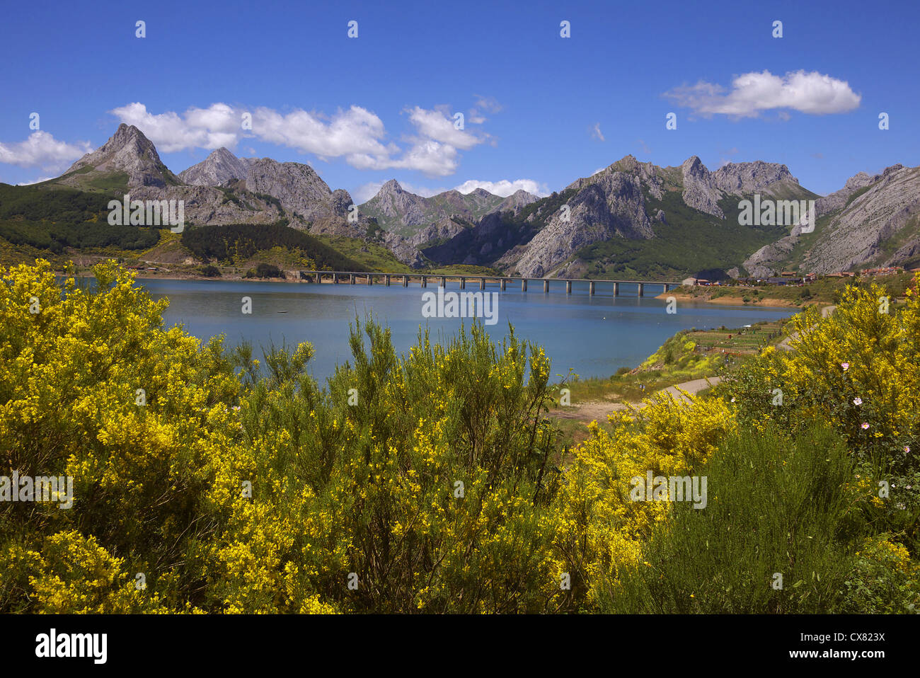 The lake at Riano in Spain Stock Photo - Alamy