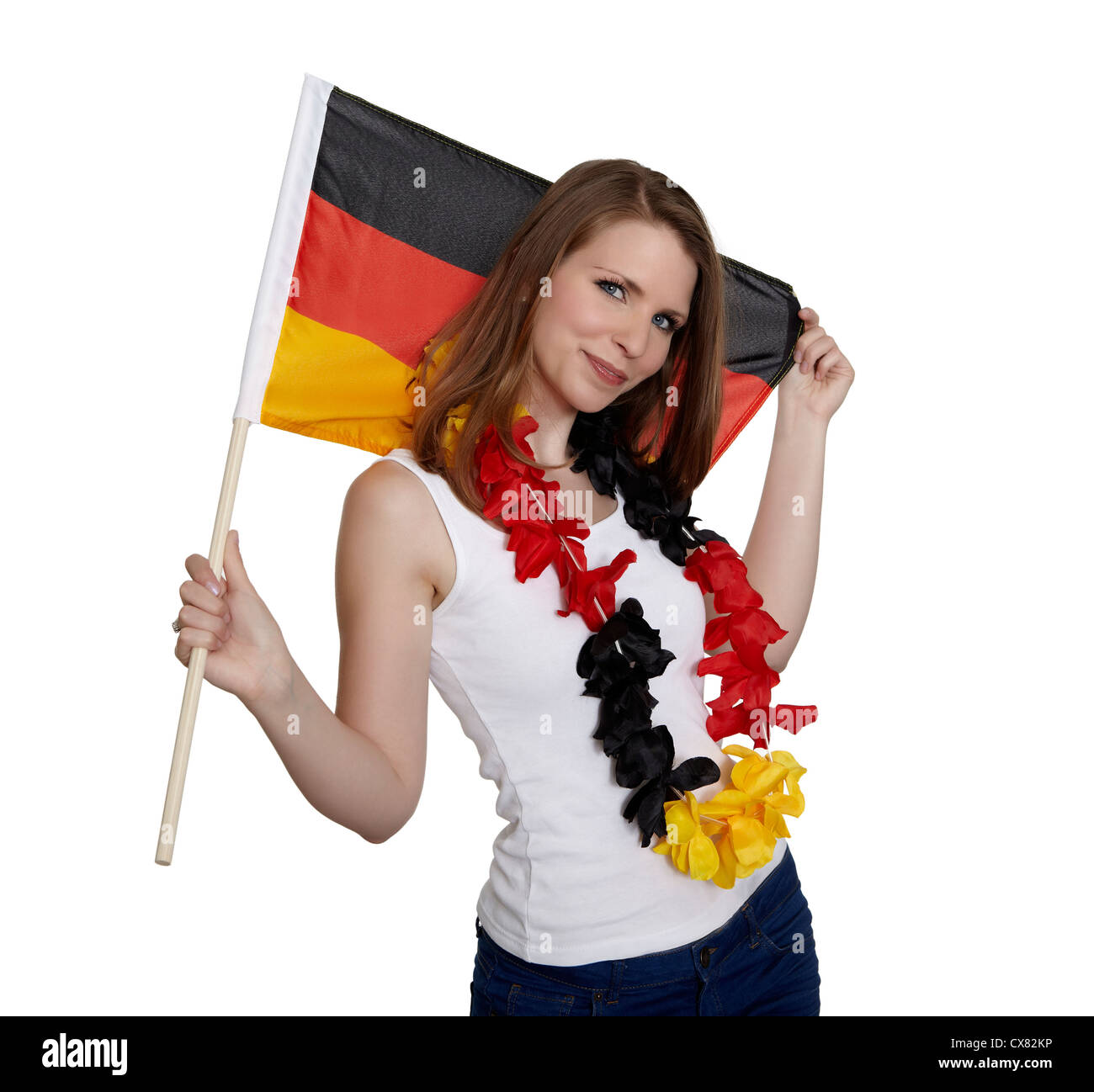 Beautiful german soccer fan hi-res stock photography and images - Alamy