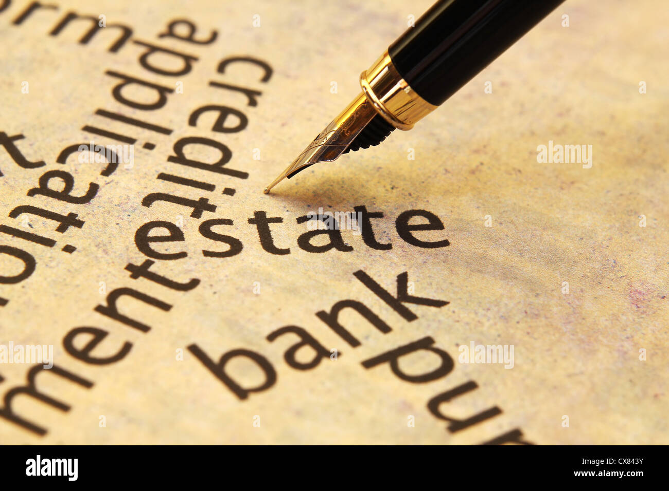 Sales bank and house concept Stock Photo - Alamy