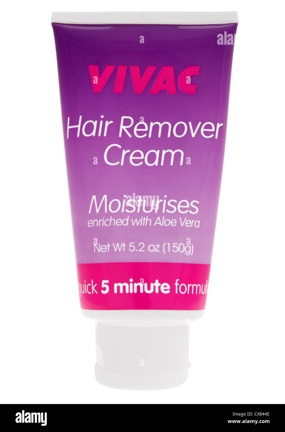 Tube bottle of hair remover cream on white background Stock Photo - Alamy