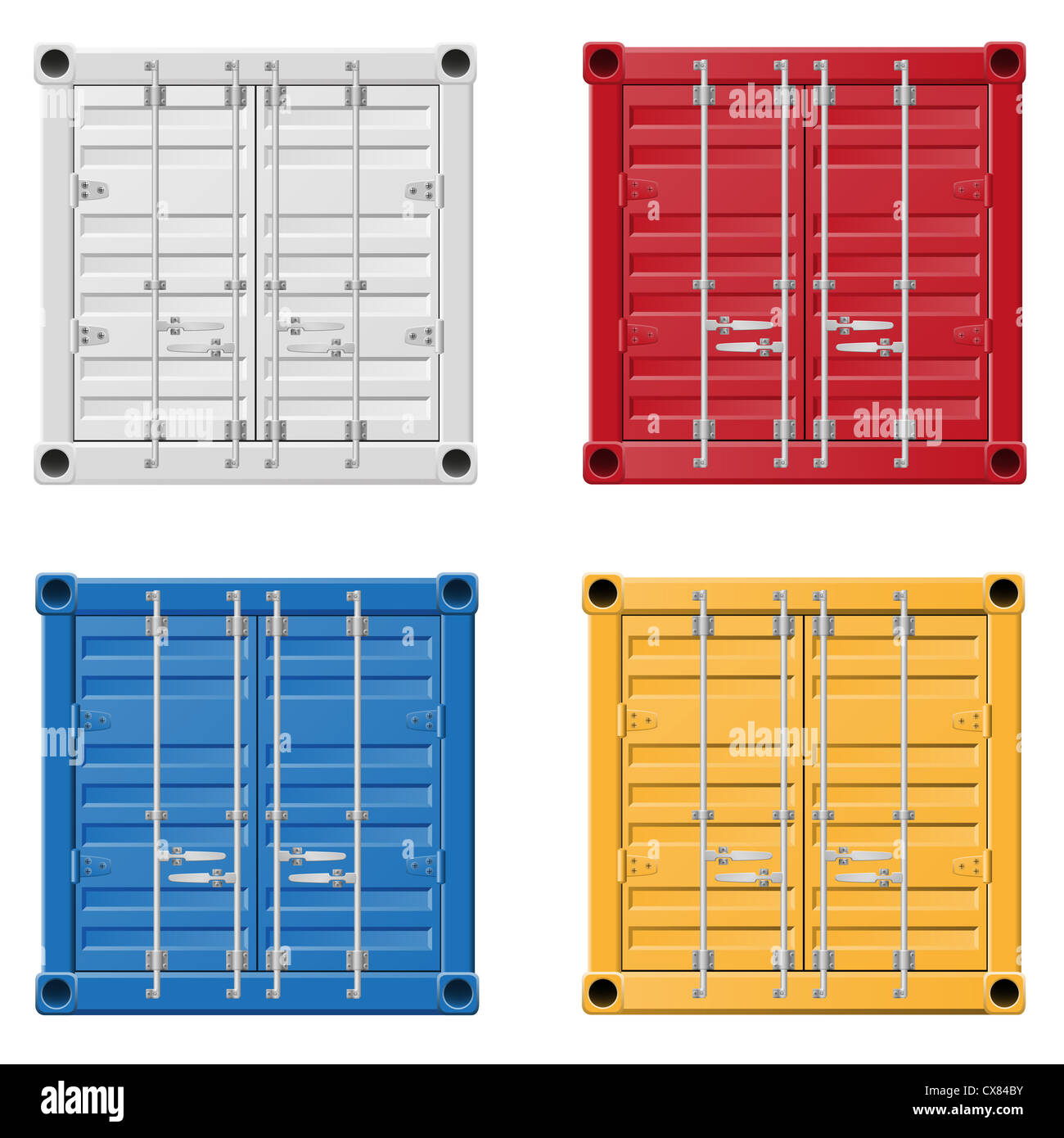cargo container illustration isolated on white background Stock Photo ...