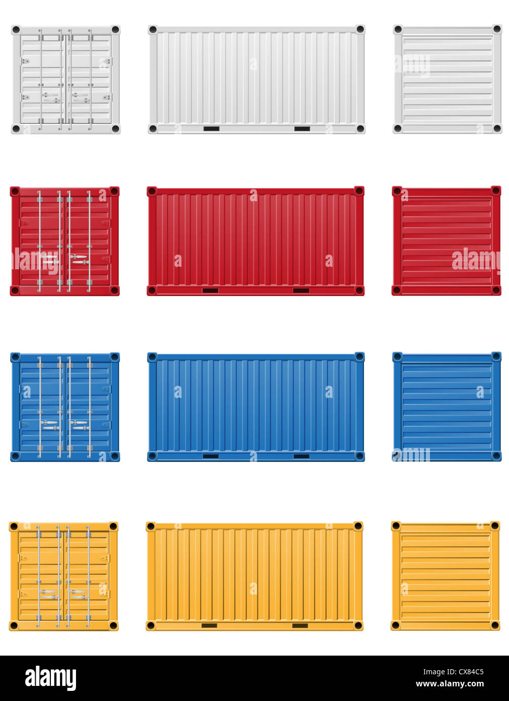 cargo container illustration isolated on white background Stock Photo ...