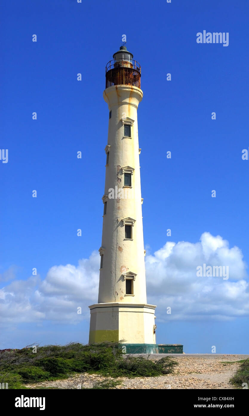 The California Lighthouse in Aruba located on the West shore of the ...