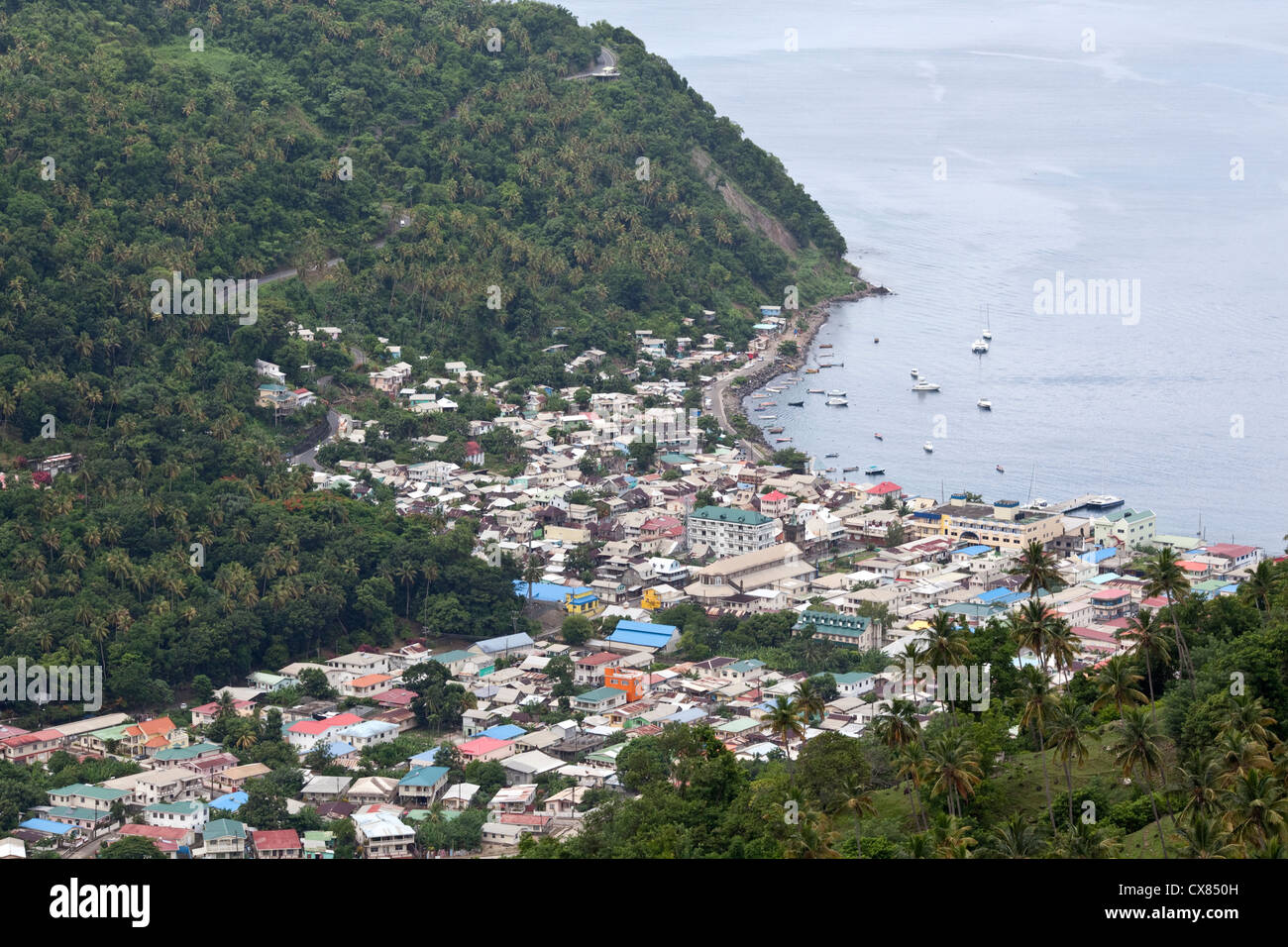 Soufriere in St Lucia, Caribbean Stock Photo - Alamy
