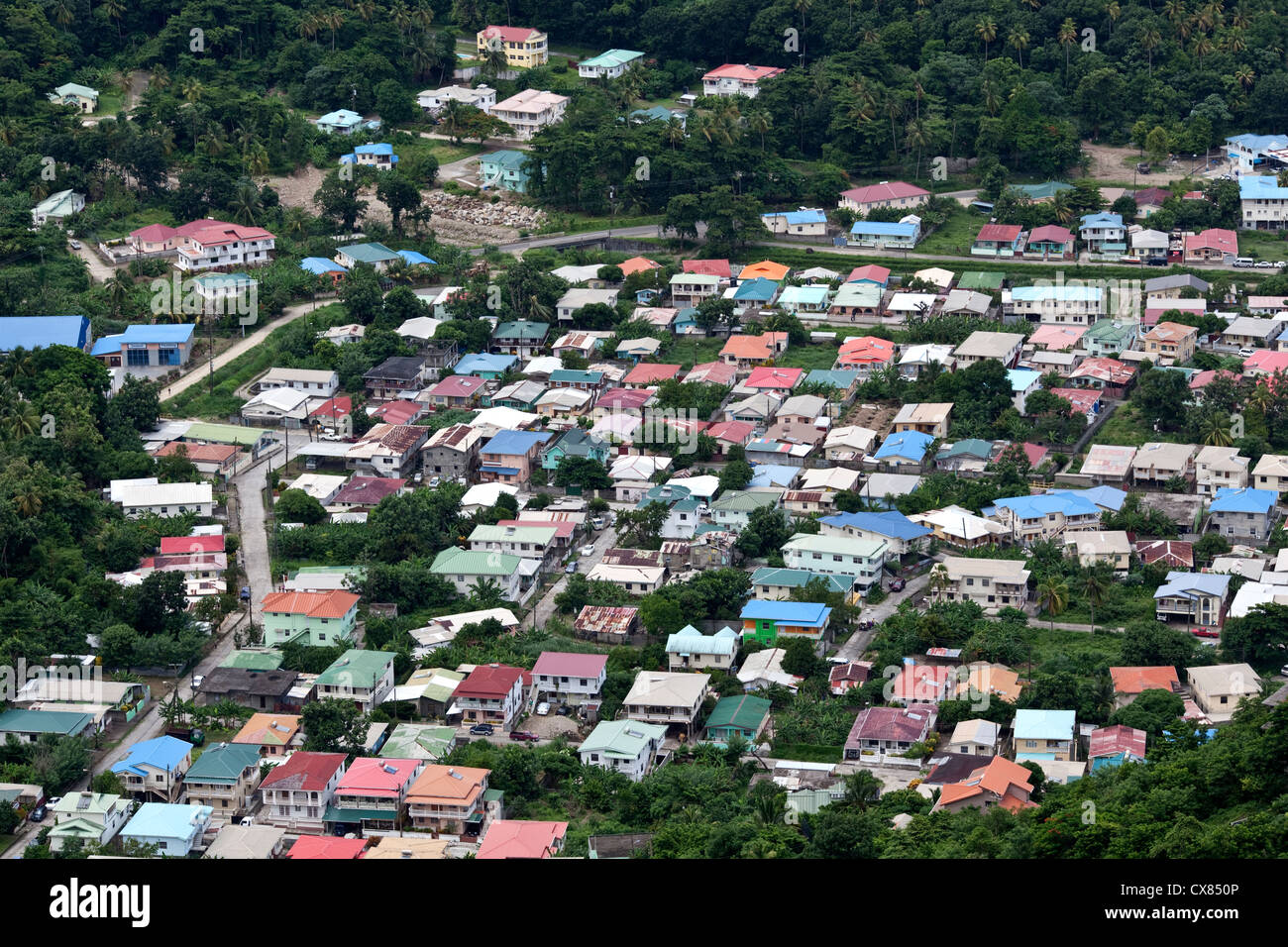 Soufriere in St Lucia, Caribbean Stock Photo - Alamy