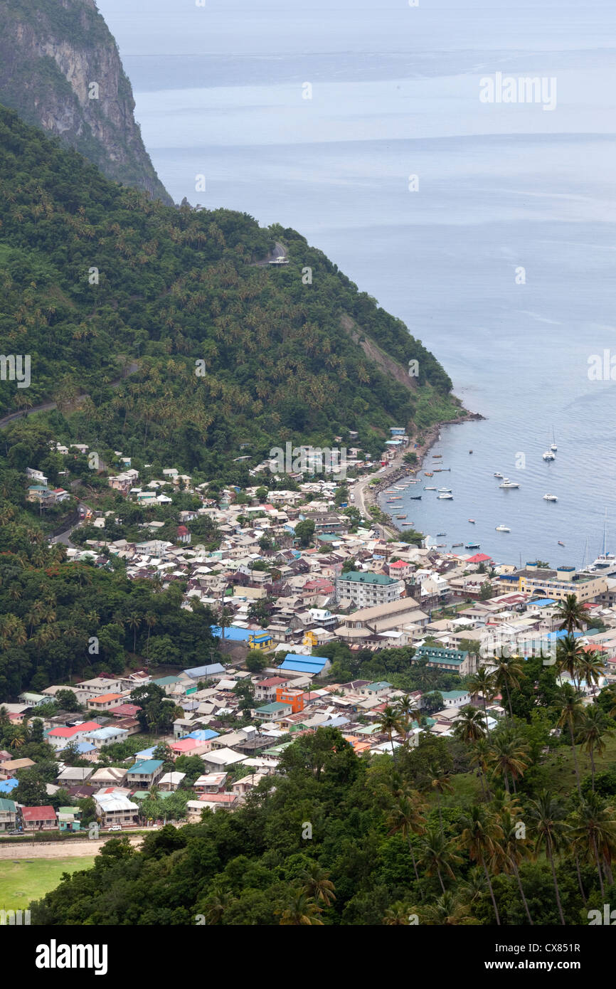Soufriere in St Lucia, Caribbean Stock Photo - Alamy