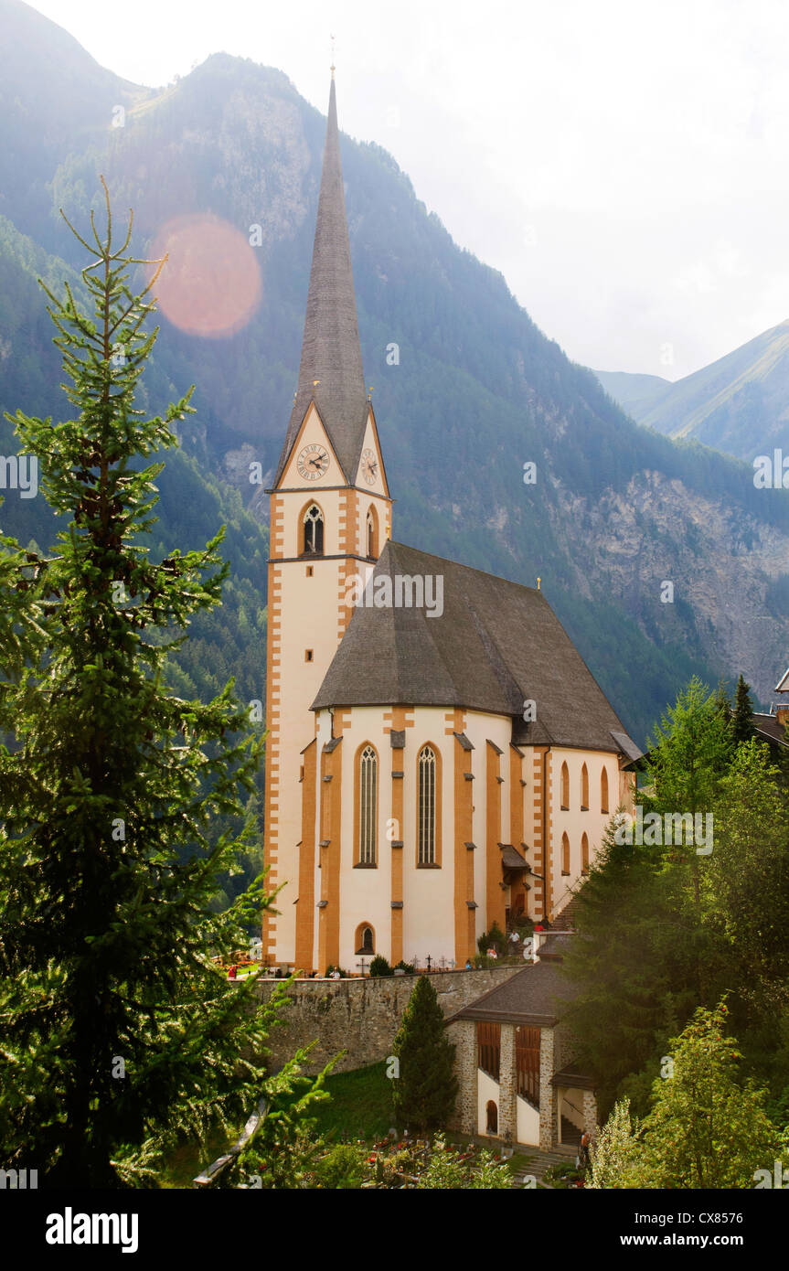 Holy Vincent pilgrimage church with Mt. Grossglockner in background ...