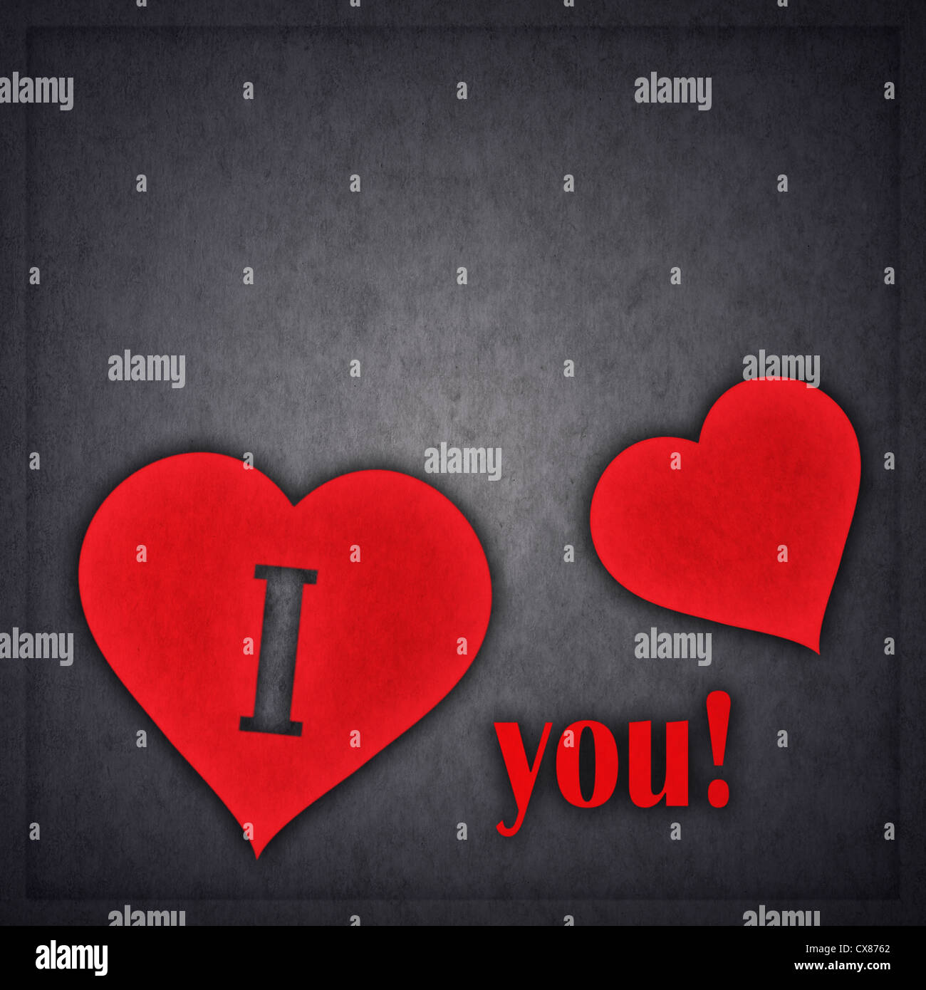 Love Concept Design Greeting Card, Created in Minimal Art Technique ...