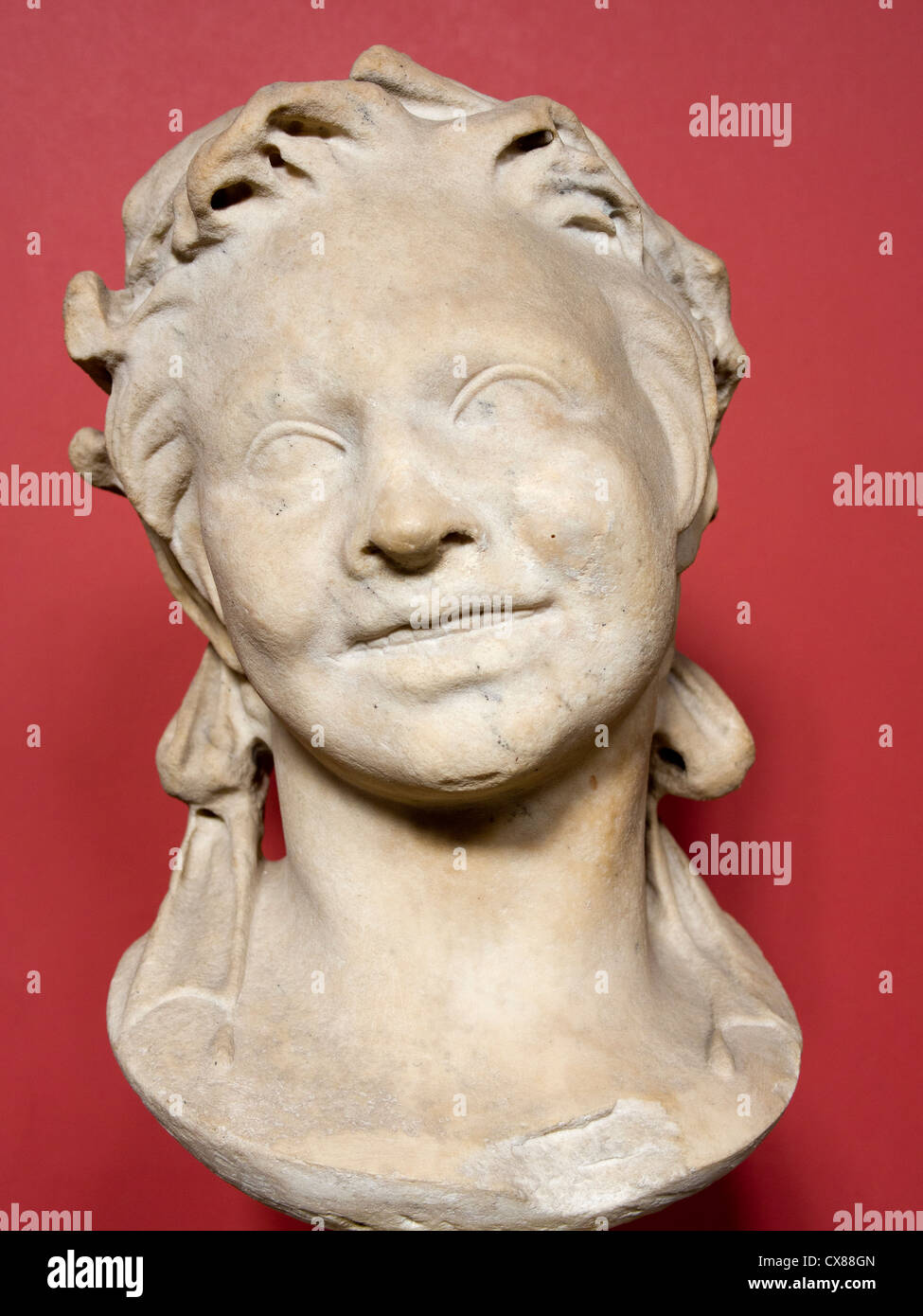 Roman bust of happy young boy - the Ashmolean Museum, Oxford Stock ...