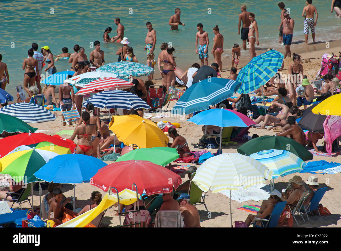 A very crowded beach. 2012 Stock Photo - Alamy