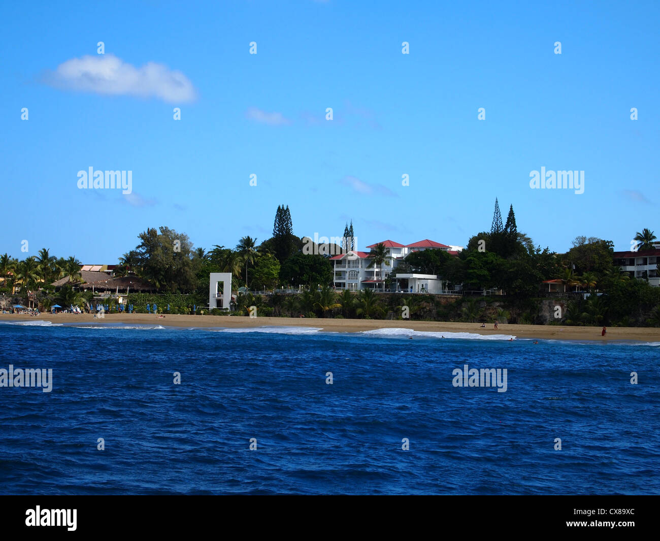 Houses on a nice beach Stock Photo - Alamy