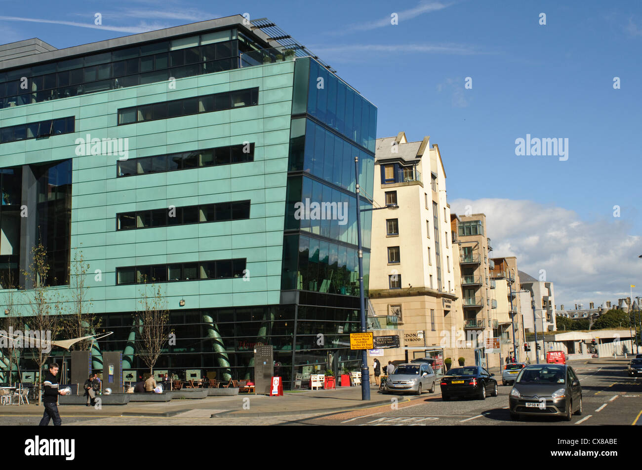 Modern mixed use development in Holyrood Road, Edinburgh, Scotland ...