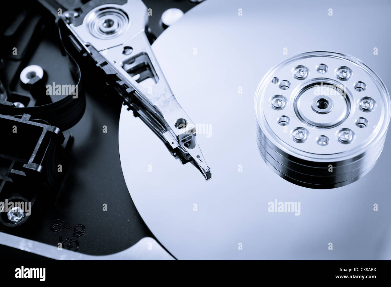 Hard disk drive inside. isolated studio shot Stock Photo - Alamy