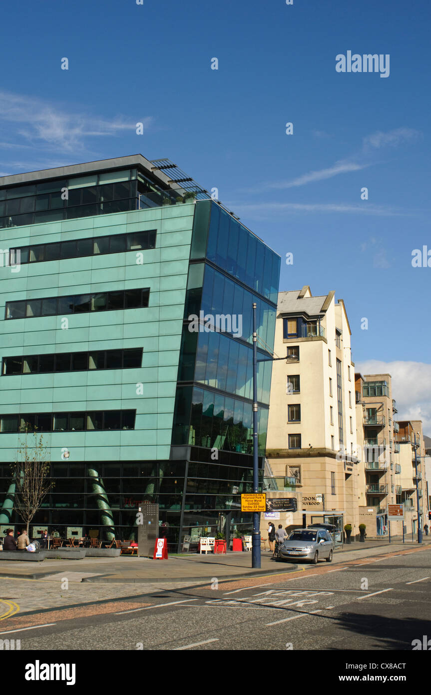 Modern mixed use development in Holyrood Road, Edinburgh, Scotland ...