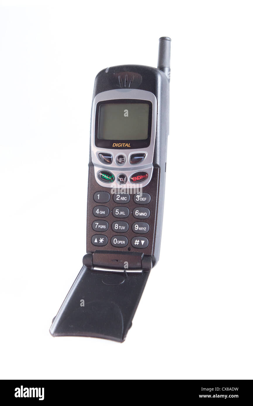 Generic flip Mobile phone with blank screen studio shot Stock Photo - Alamy