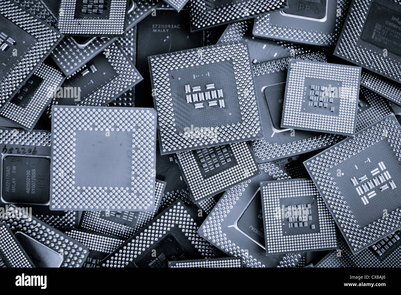 Processor unit cpu background color processed studio shot Stock Photo ...
