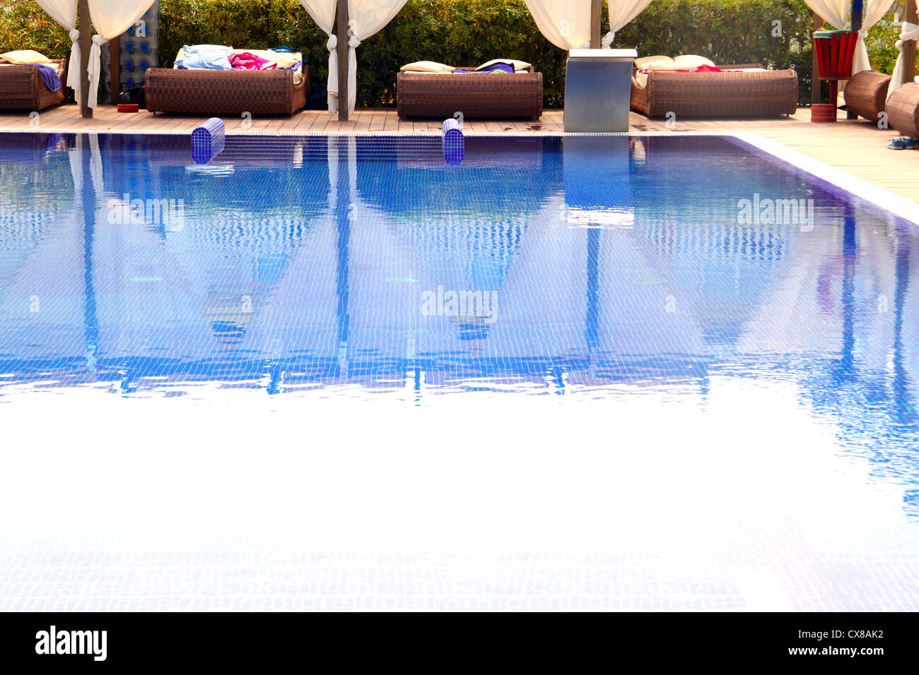 Relaxation Area with swimming pool Stock Photo - Alamy