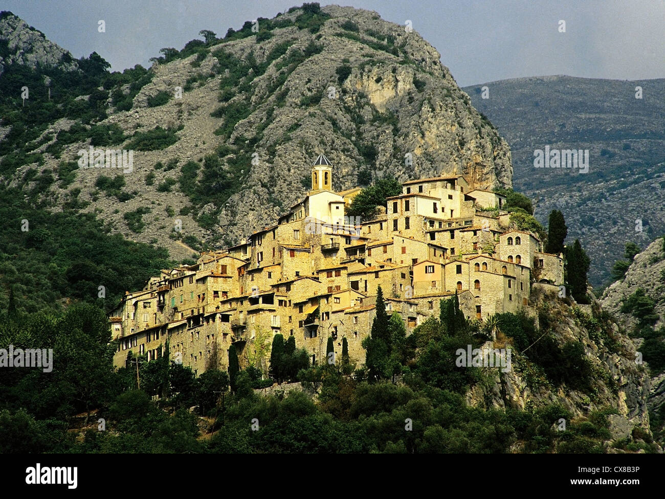 peillon village provence france Stock Photo - Alamy