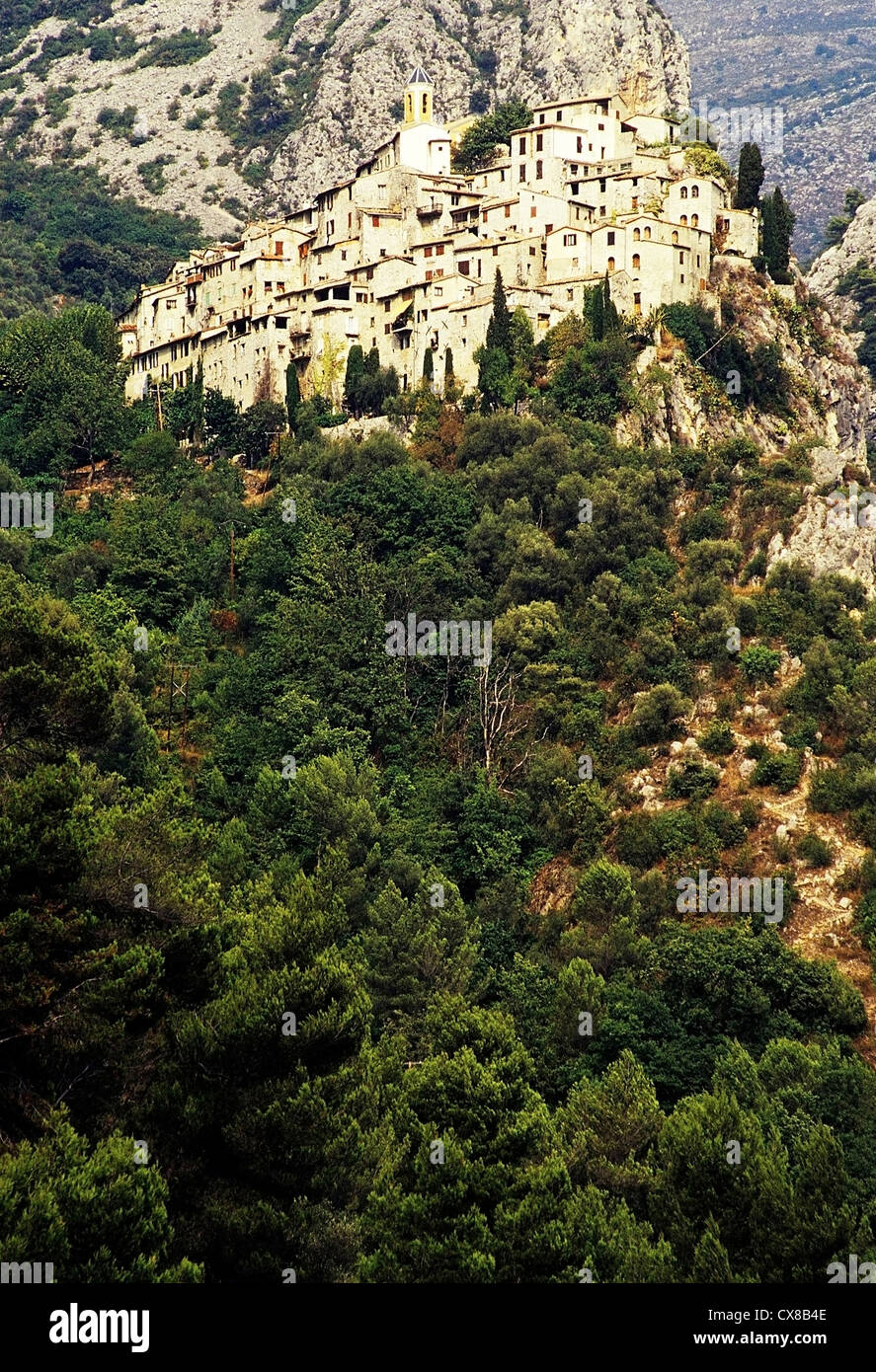 peillon village provence france Stock Photo - Alamy