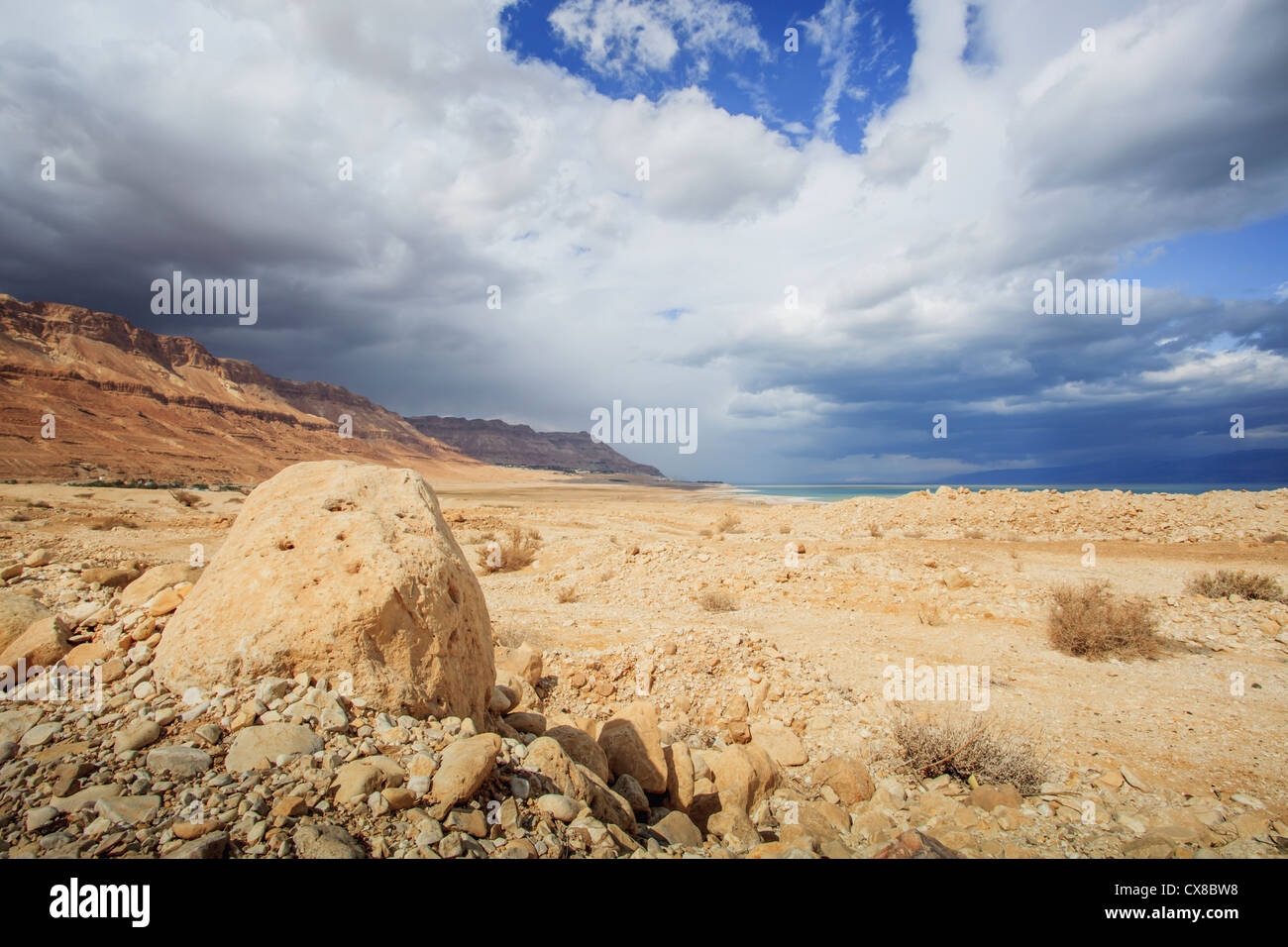Rocks On An Arid Landscape; Jordan Valley Israel Stock Photo - Alamy