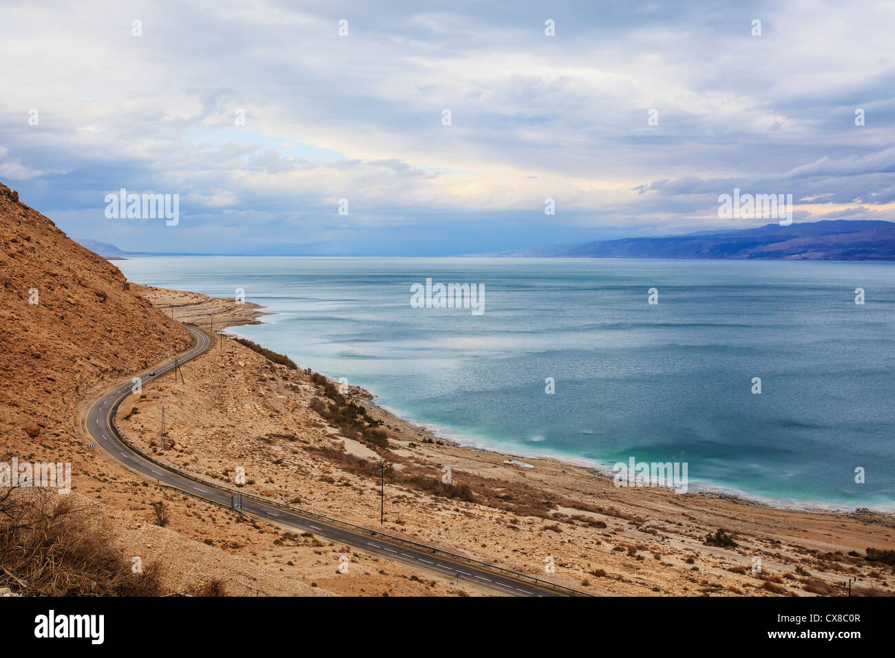 Road Along The Dead Sea; Jordan Valley Israel Stock Photo - Alamy