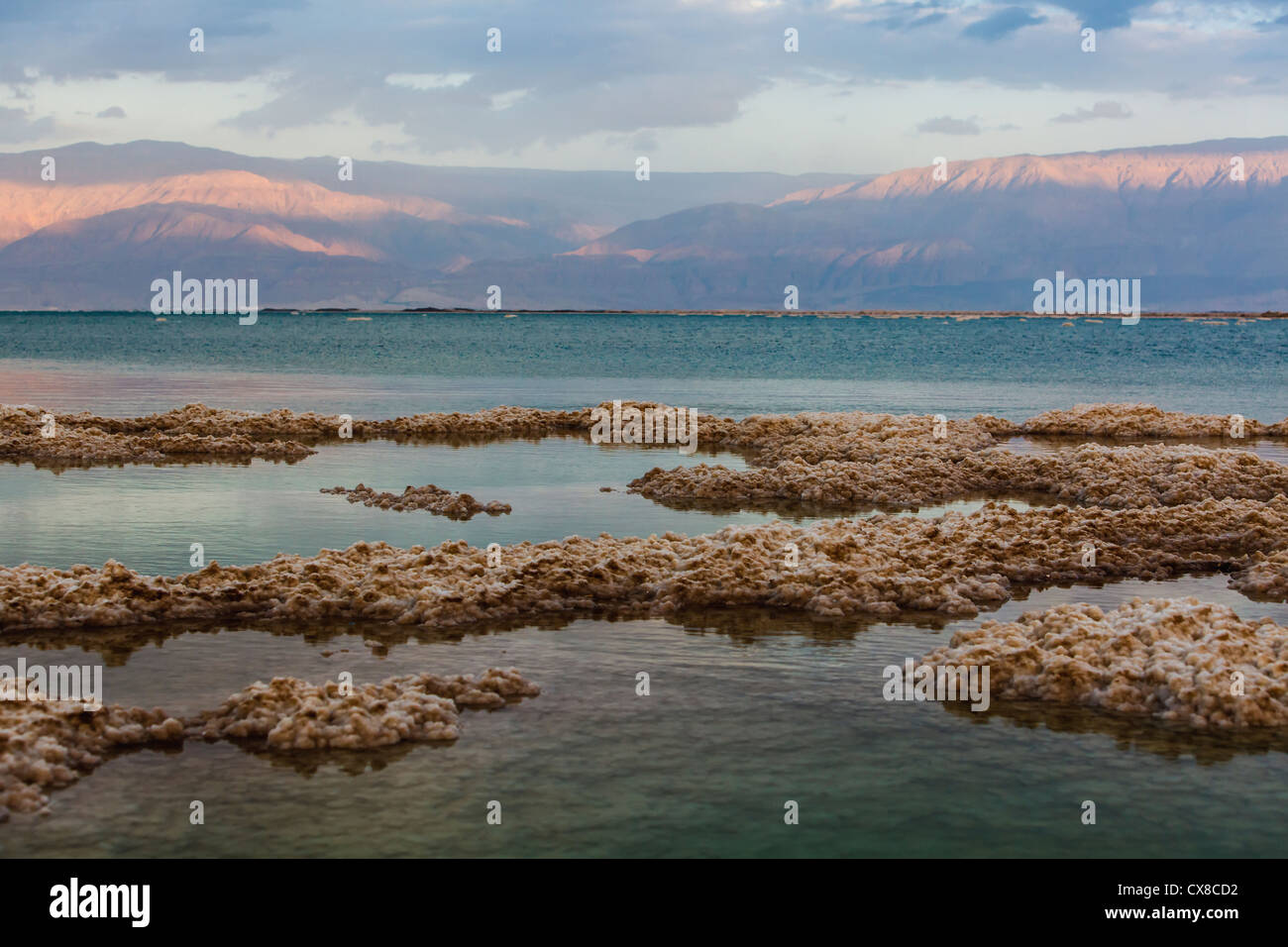 Dead Sea At Dusk; Moab Israel Stock Photo - Alamy