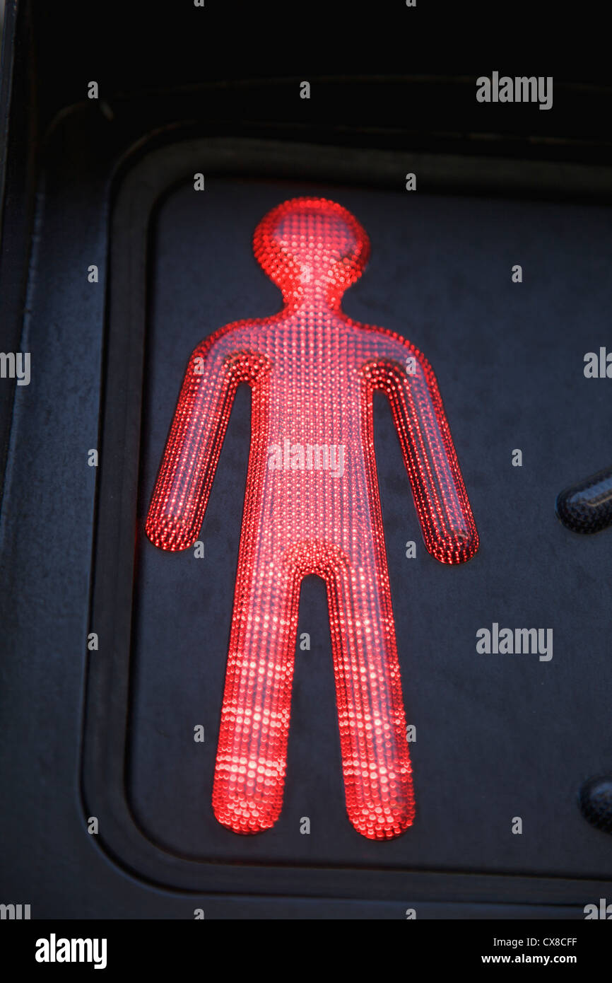 A Red Illuminated Human Figure; Cannes France Stock Photo - Alamy